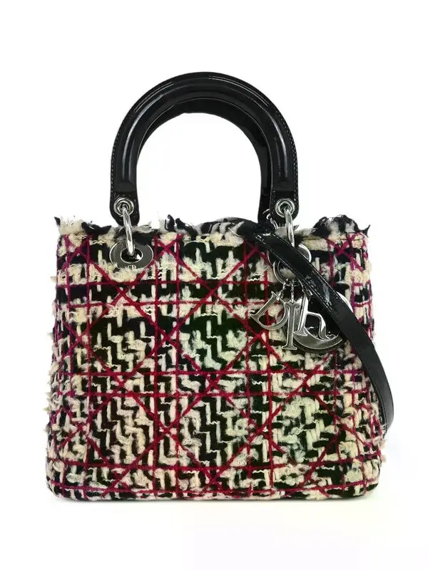 Dior 2011 Tweed Cannage Handbag