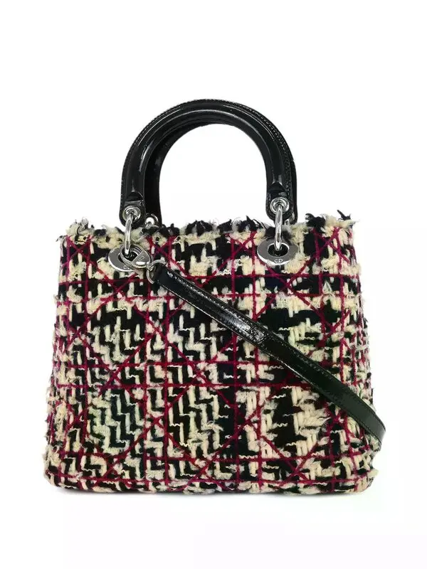 Dior 2011 Tweed Cannage Handbag