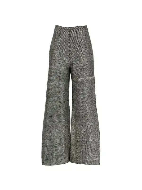 Gianfranco Ferre Flared Trousers With -tone Zigzag Pattern