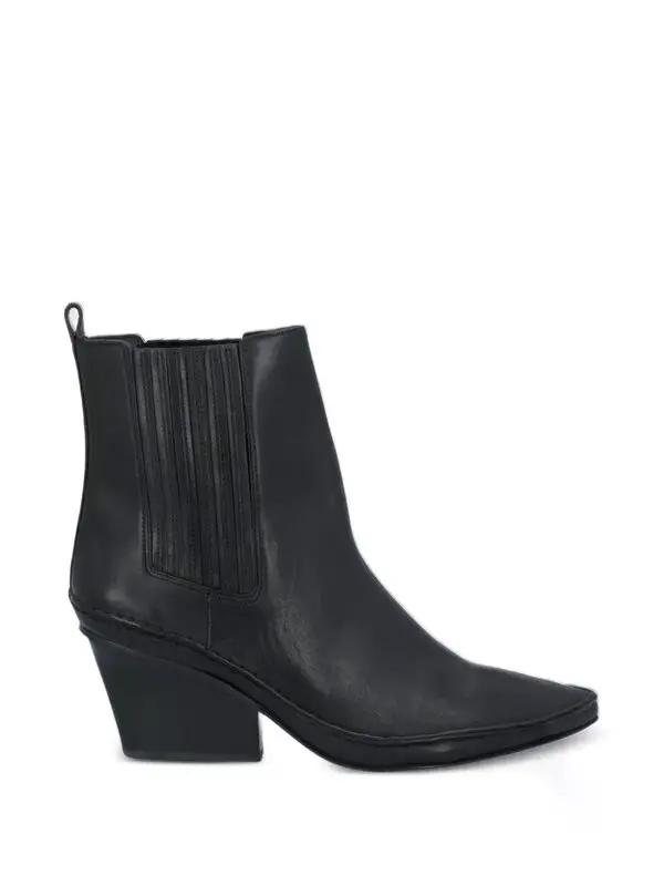 Tory Burch Pointed Toe Chelsea Boots With Wedge Heel - Black
