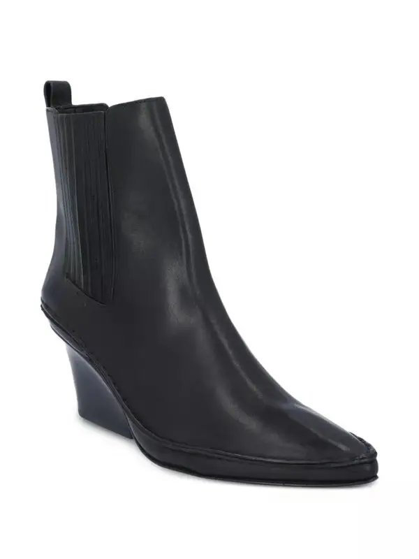 Tory Burch Pointed Toe Chelsea Boots With Wedge Heel