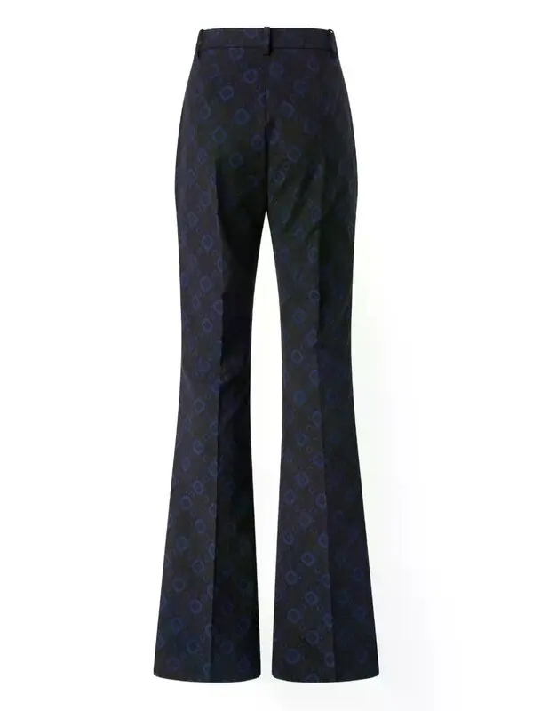 Pinko Geometric-print Flared Trousers