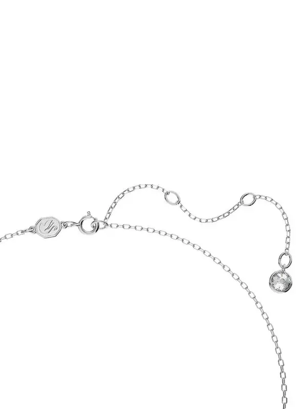 SWAROVSKI Tone Triangle Pendant Necklace With Crystal Embellishments