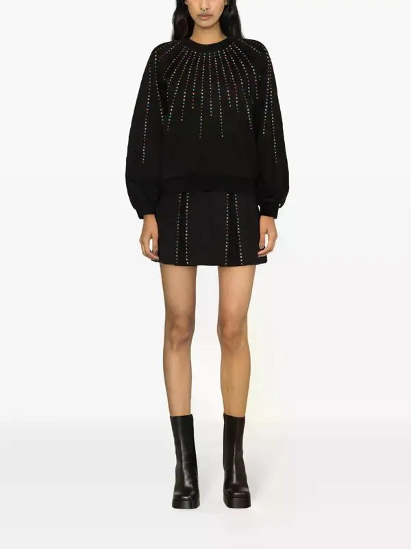 NISSA Stud-embellished Crew Neck Jumper