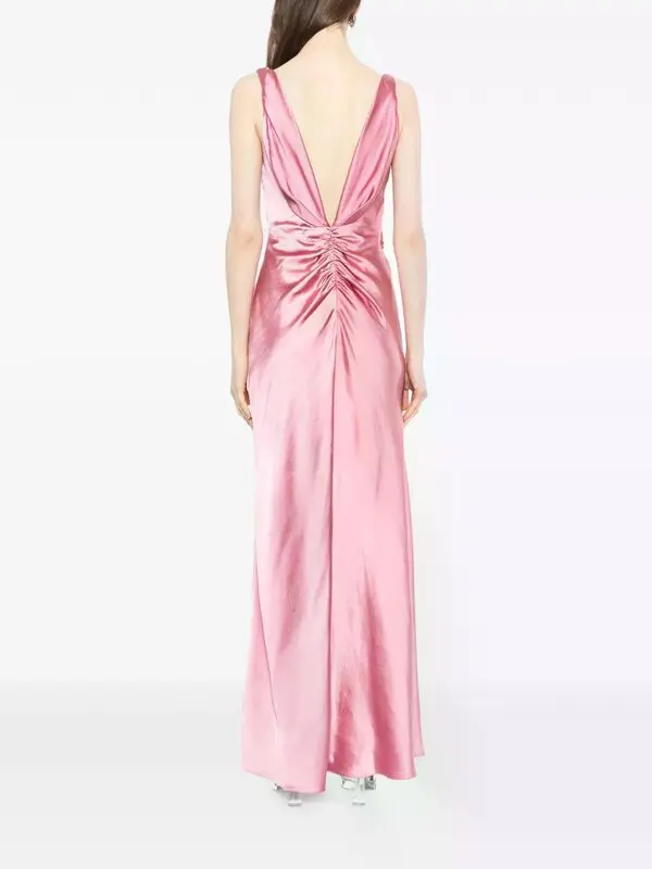 Amsale Draped Maxi Dress