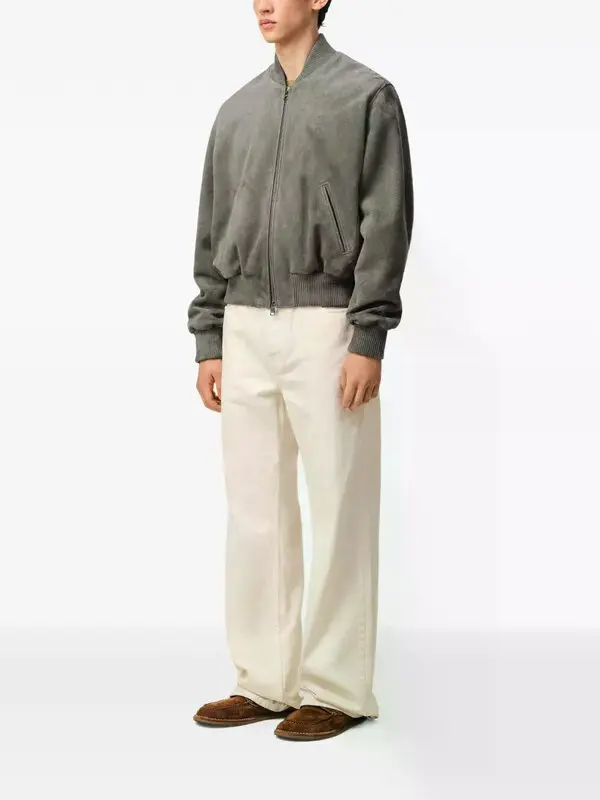 AMI Paris Goat Suede Bomber Jacket