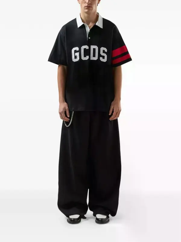 Gcds Logo Striped Polo Shirt