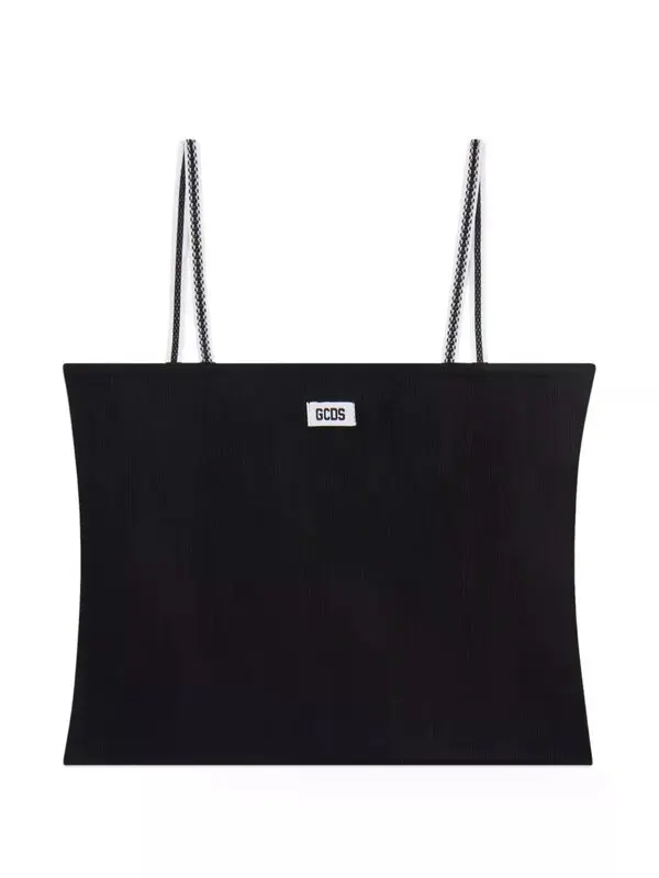 Gcds Ribbed Knit Logo Patch Tank Top
