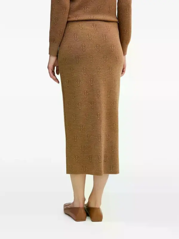 Gant Patterned Knitted Midi Skirt