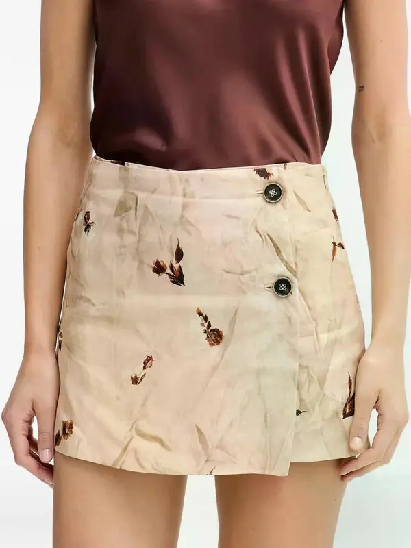 SILVIAN HEACH Floral Print Button Detail Shorts