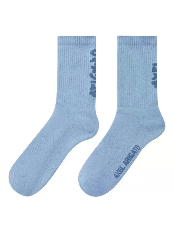 Axel Arigato Floral Jacquard Ribbed Socks - Blue