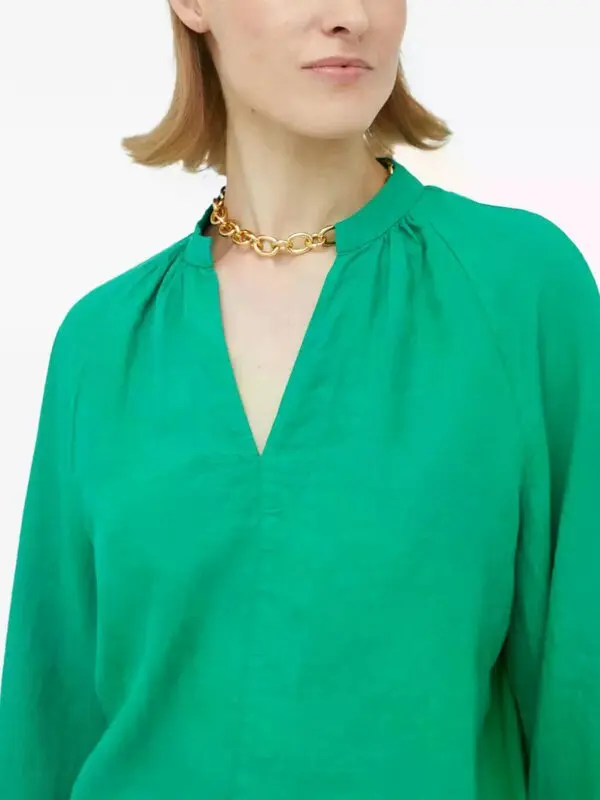 Marc O'polo V-neck Blouse With Gathered Detailing