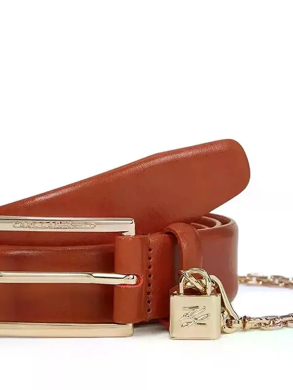 Karl Lagerfeld Padlock Detail Belt