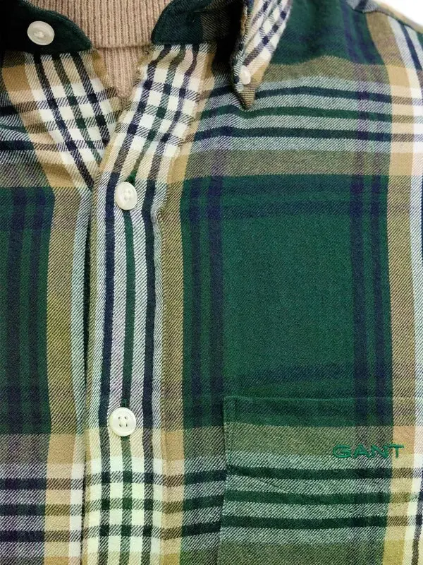 Gant Windblown Check Pocket Shirt - Green