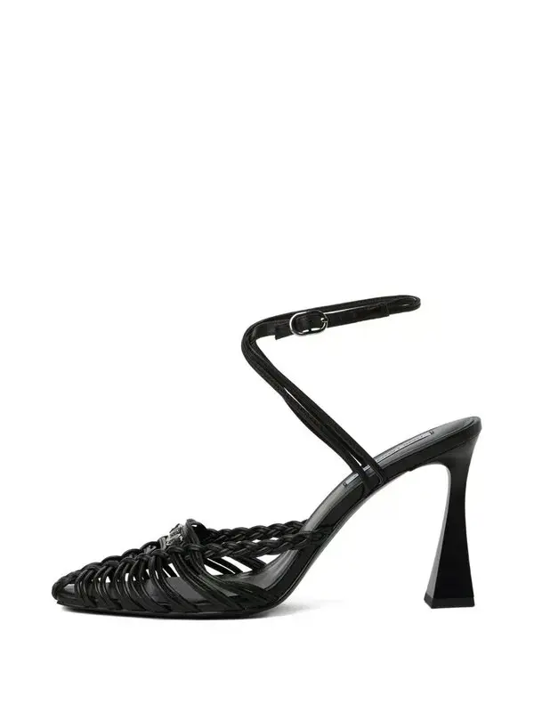 Karl Lagerfeld Debutante Leather Sandals - Black