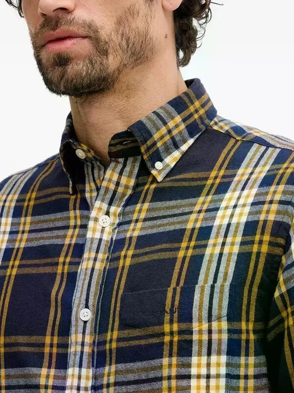 Gant Windblown Checked Pocket Shirt - Blue