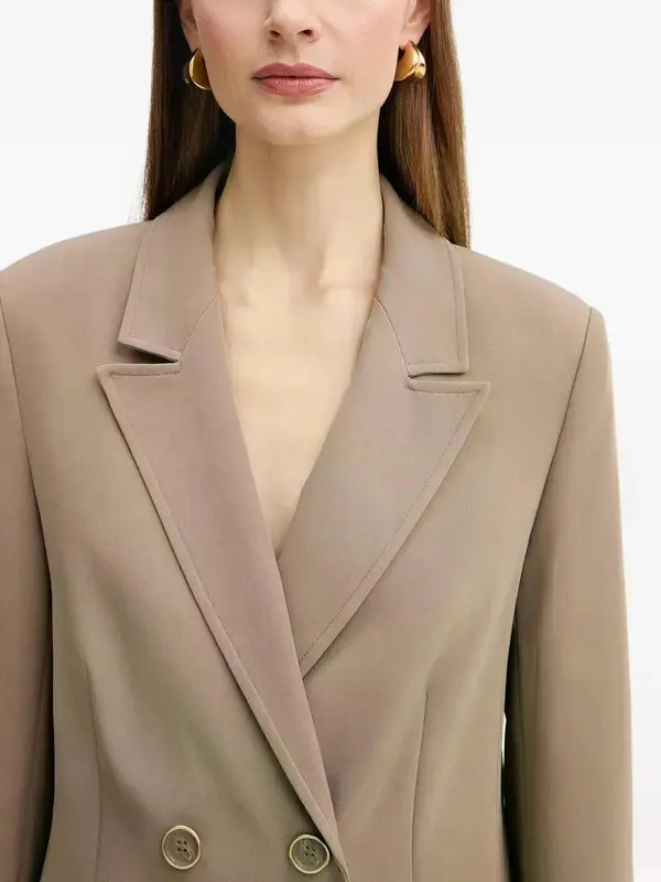 Guess Double-breasted Blazer - Brown