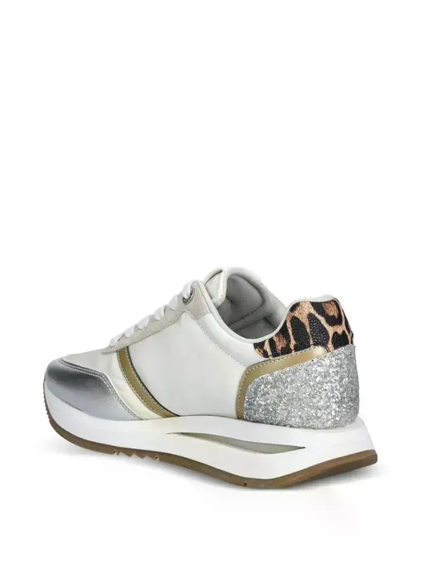 Guess Panelled Leopard Print Sneakers