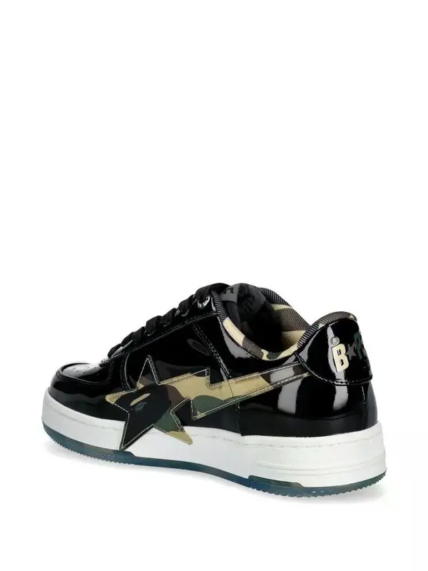 A BATHING APE Camouflage Detail Lace-up Sneakers