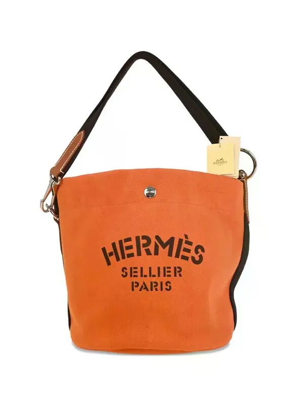 Hermès Canvas Bucket Bag - Orange