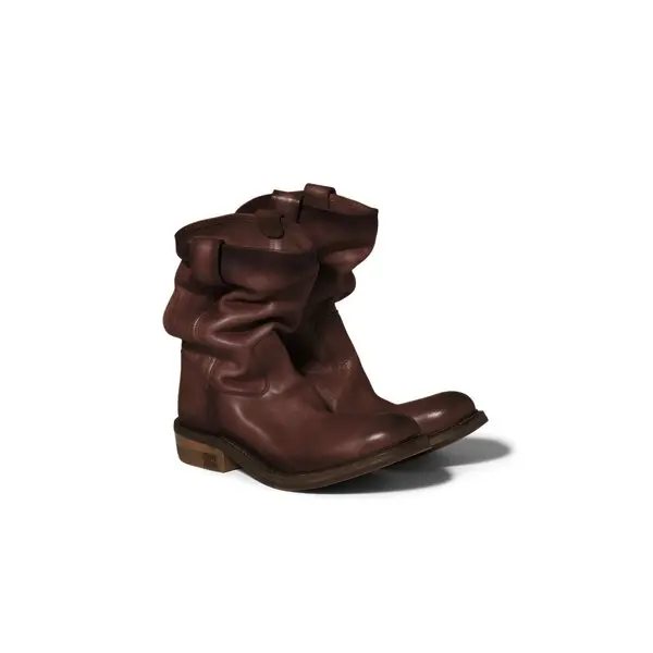 Miu Miu Leather Booties - Coffee