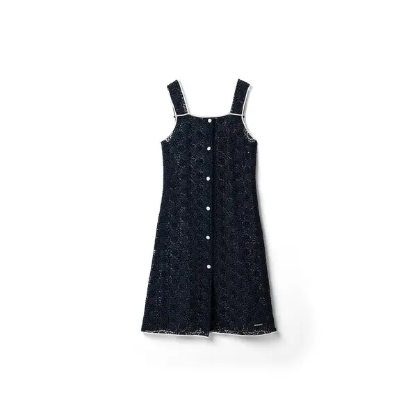 Miu Miu Macramé Dress - Navy