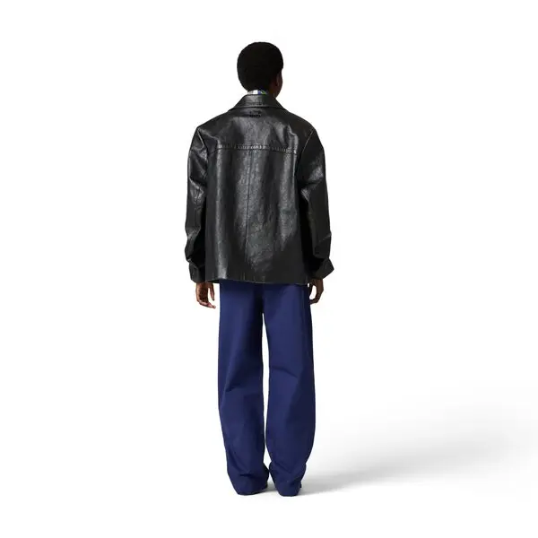 Miu Miu Leather Jacket With Notch Lapels