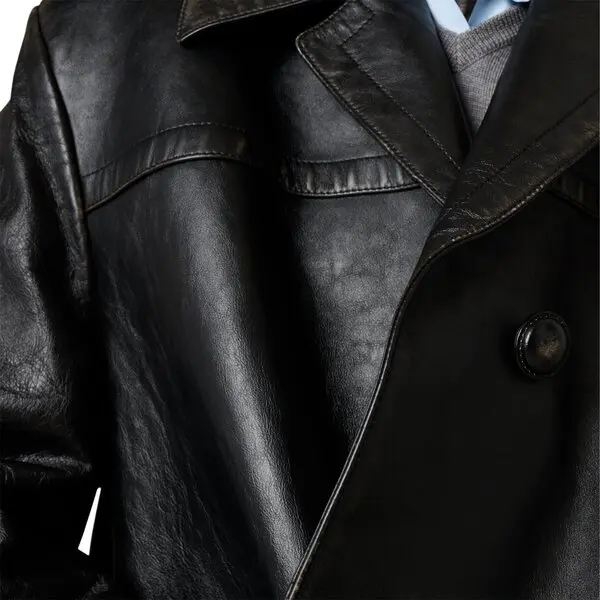 Miu Miu Leather Jacket With Notch Lapels