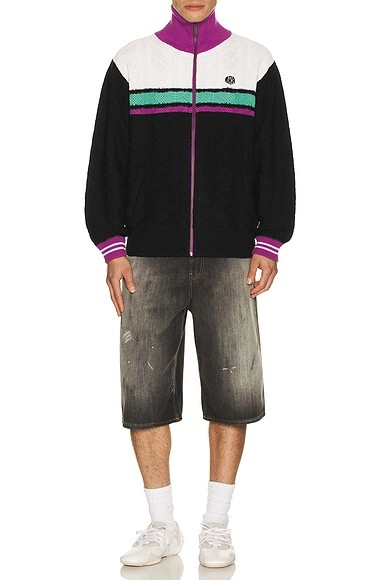 RICE NINE TEN Knitting Jogging Suit Jacket