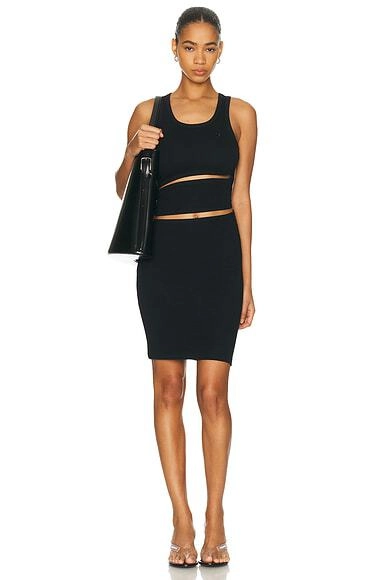 Coperni Spiral Tank Dress - Black