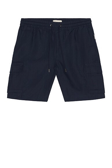 Onia Air Linen Pull-on Cargo Short - Deep Navy
