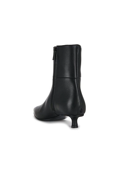 JIMMY CHOO Lory Calf Leather Kitten Heel Boots - Black