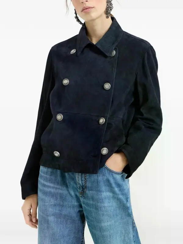 Brunello Cucinelli Monili-detail Double-breasted Jacket