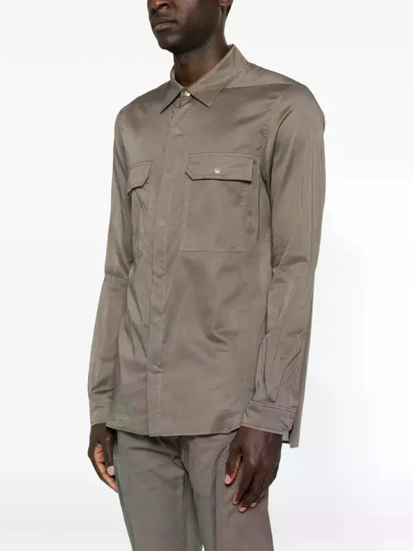 Rick Owens Chest-pocket Long-sleeve Shirt Jacket