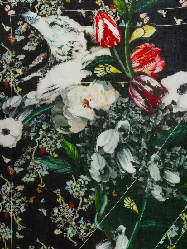 Zadig&Voltaire Floral Skull Scarf