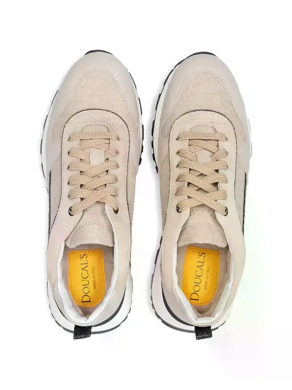 DOUCAL'S Calf Leather Lace-up Sneakers