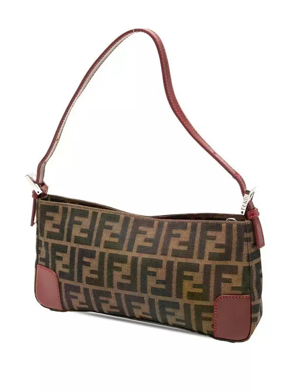 Fendi Zucca Canvas Shoulder Bag - Brown