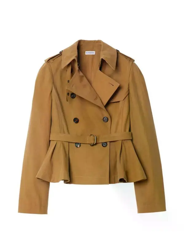Burberry Isabella Cropped Cotton Trench Jacket
