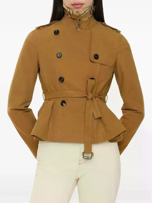 Burberry Isabella Cropped Cotton Trench Jacket