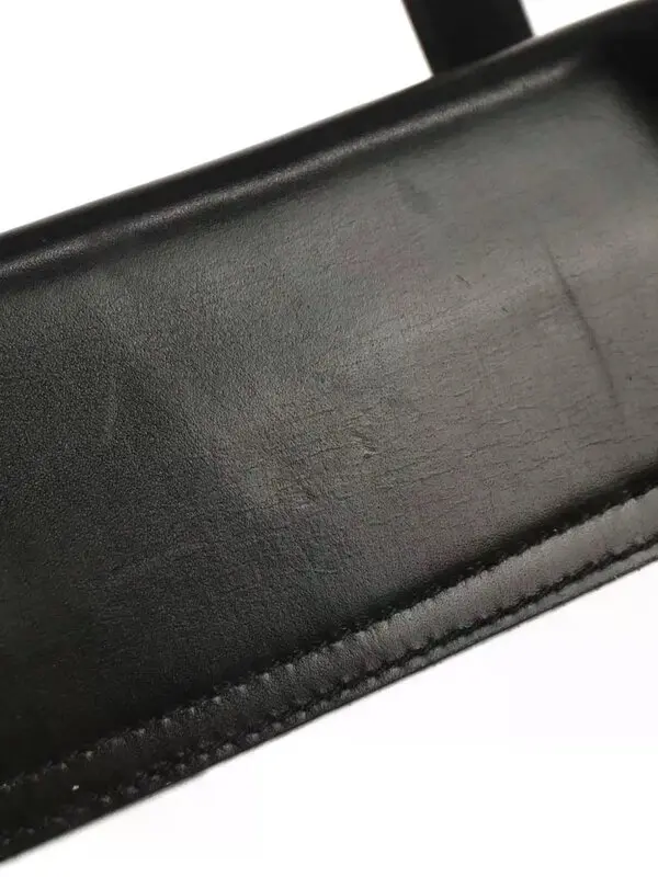 Celine Leather Handbag With Chain Detail
