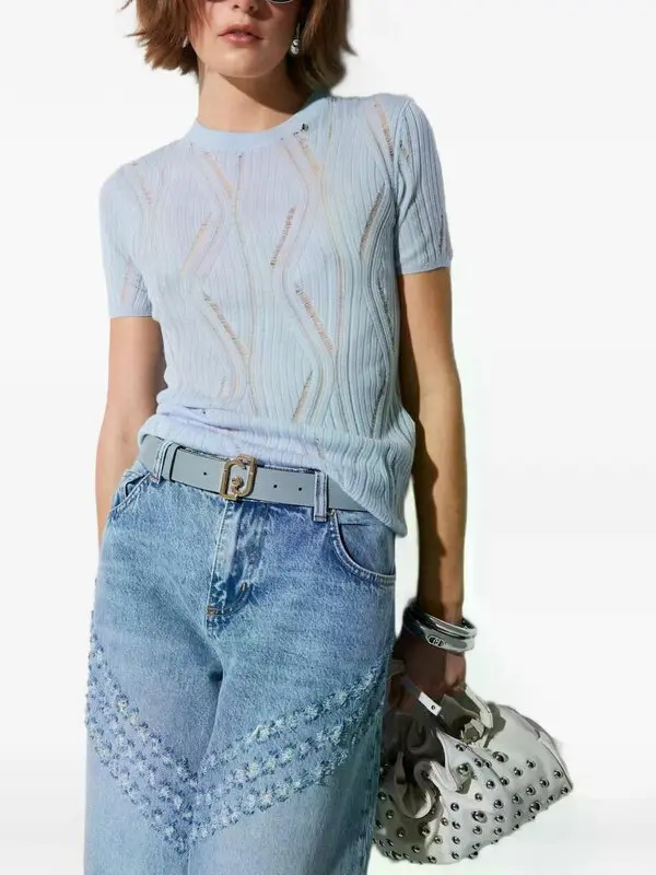 Liu Jo Short-sleeve Round Neck Top - Blue