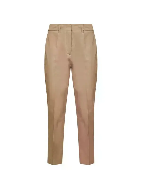 BLANCA VITA Pressed Tapered Trousers - Neutrals