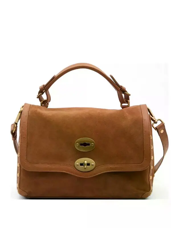 ZANELLATO Postina S Turnlock Dorsoduro Suede Bag - Brown