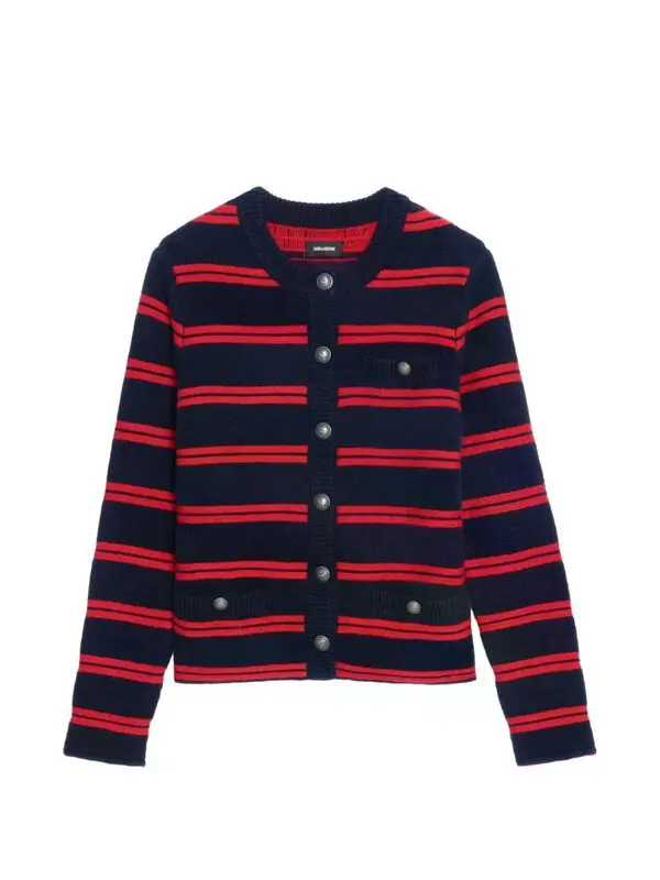 Zadig&Voltaire Striped Wool Blend Cardigan