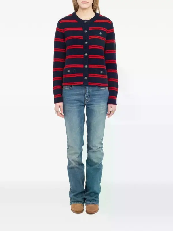 Zadig&Voltaire Striped Wool Blend Cardigan