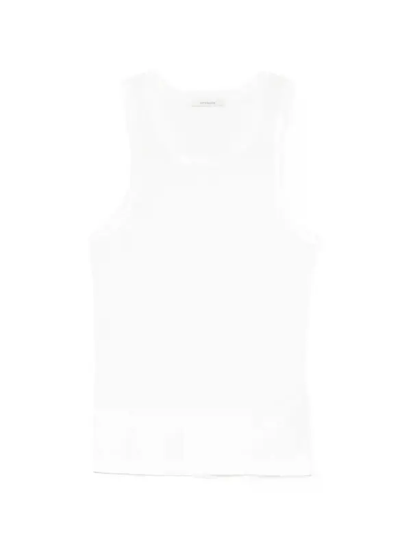 ENTIRE STUDIOS Round Neck Sleeveless Tank - White