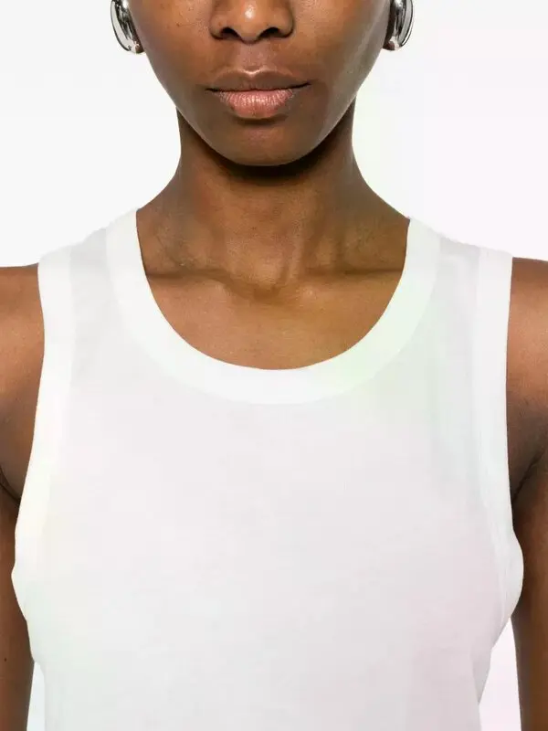 ENTIRE STUDIOS Round Neck Sleeveless Tank - White