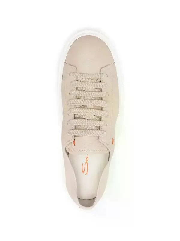 Santoni Leather Lace-up Sneakers