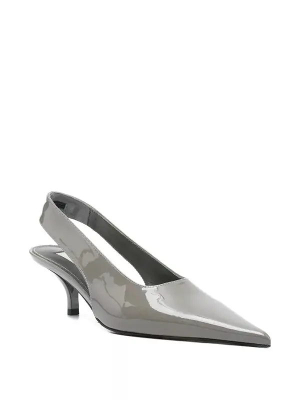 TOTEME Pointed-toe Slingback Pumps - Grey