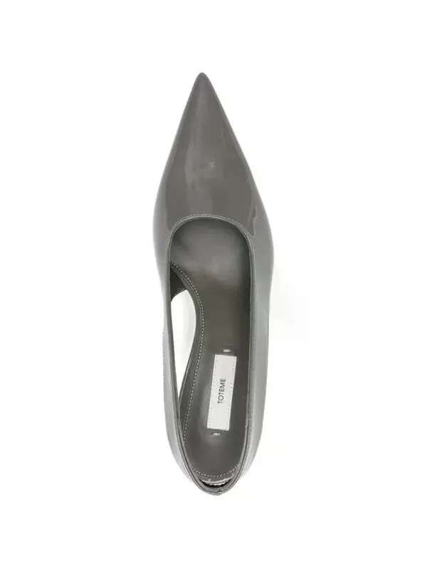 TOTEME Pointed-toe Slingback Pumps - Grey